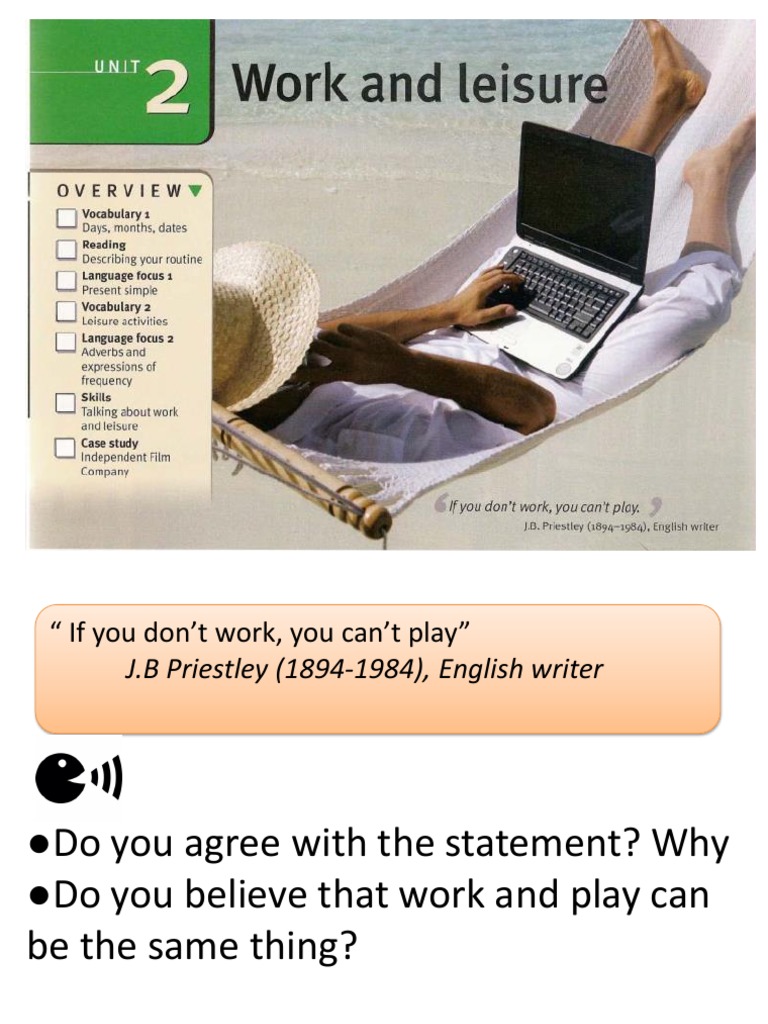 Unit 2 - Work and Leisure | PDF