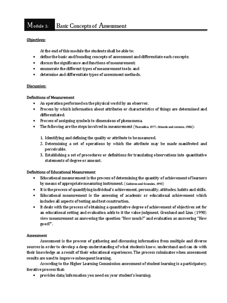 Module-1 Assessment of Learning | Download Free PDF | Educational ...