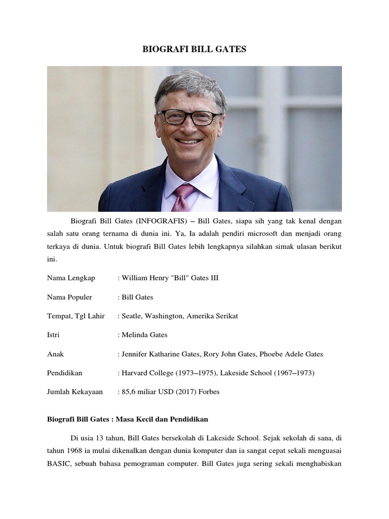 Biografi Bill Gates | PDF