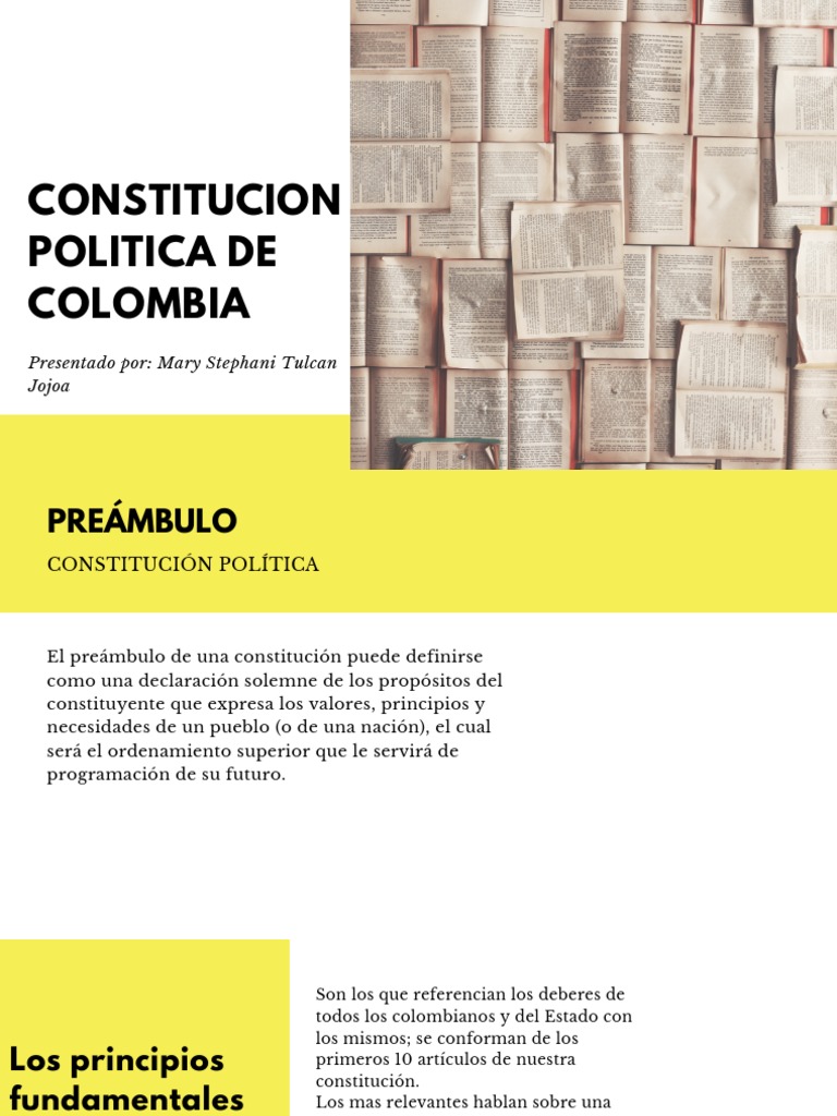 Constitucion Politica De Colombia Pdf Constitución Estado Política