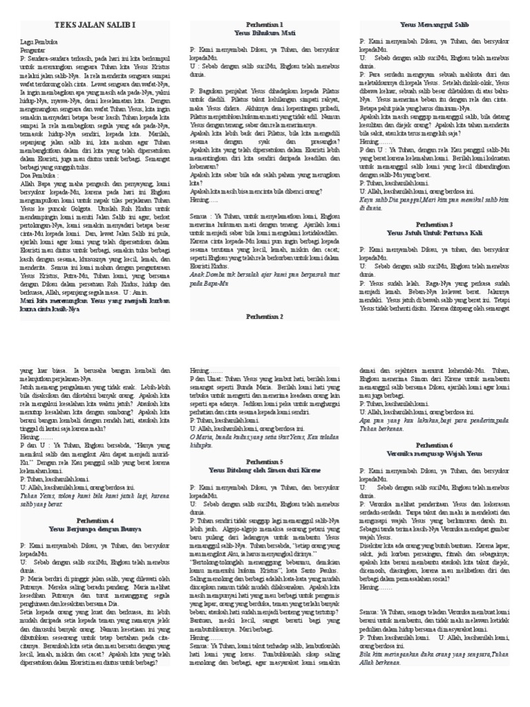 Teks Jalan Salib PDF | PDF