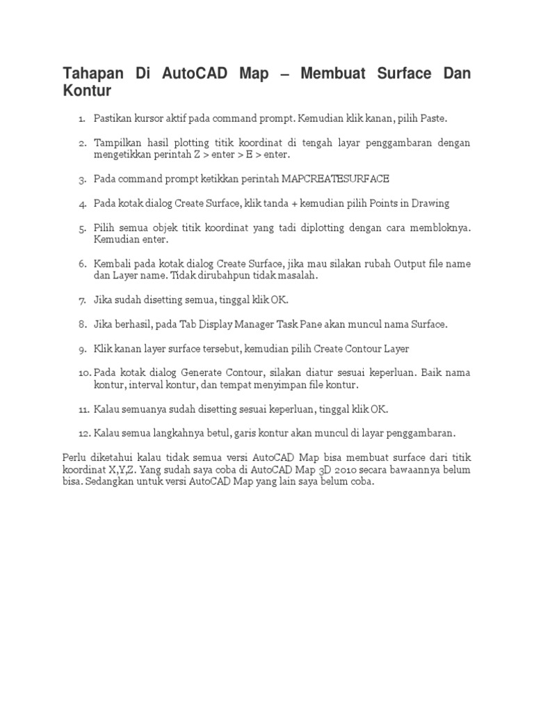 Tahapan Di AutoCAD Map | PDF