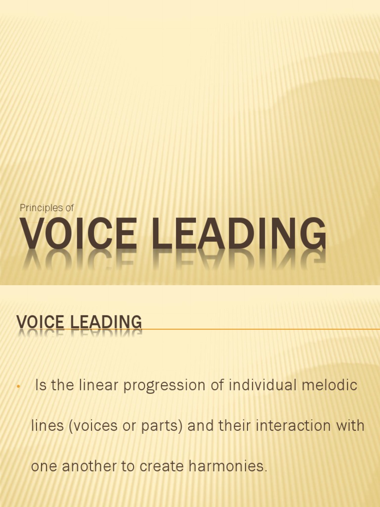 Principles of Voice Leading | PDF