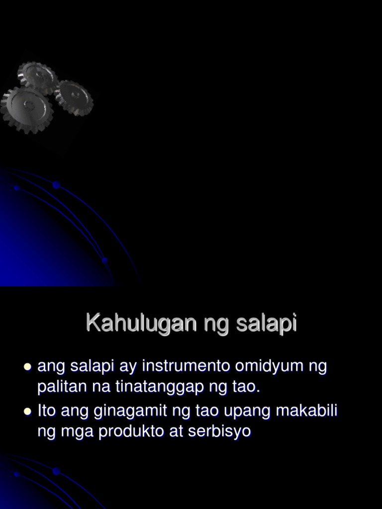 Ang Pagkilala Sa Salapi | PDF