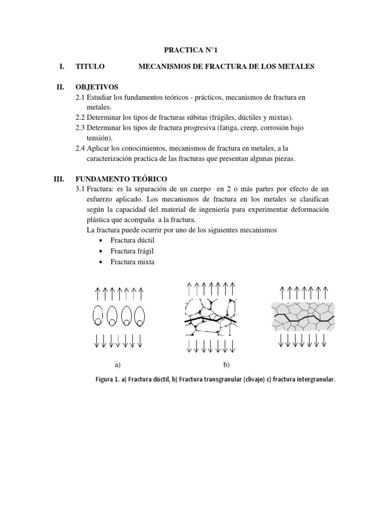 Mecanismos de Fractura de Los Metales | PDF | Fatiga (material ...