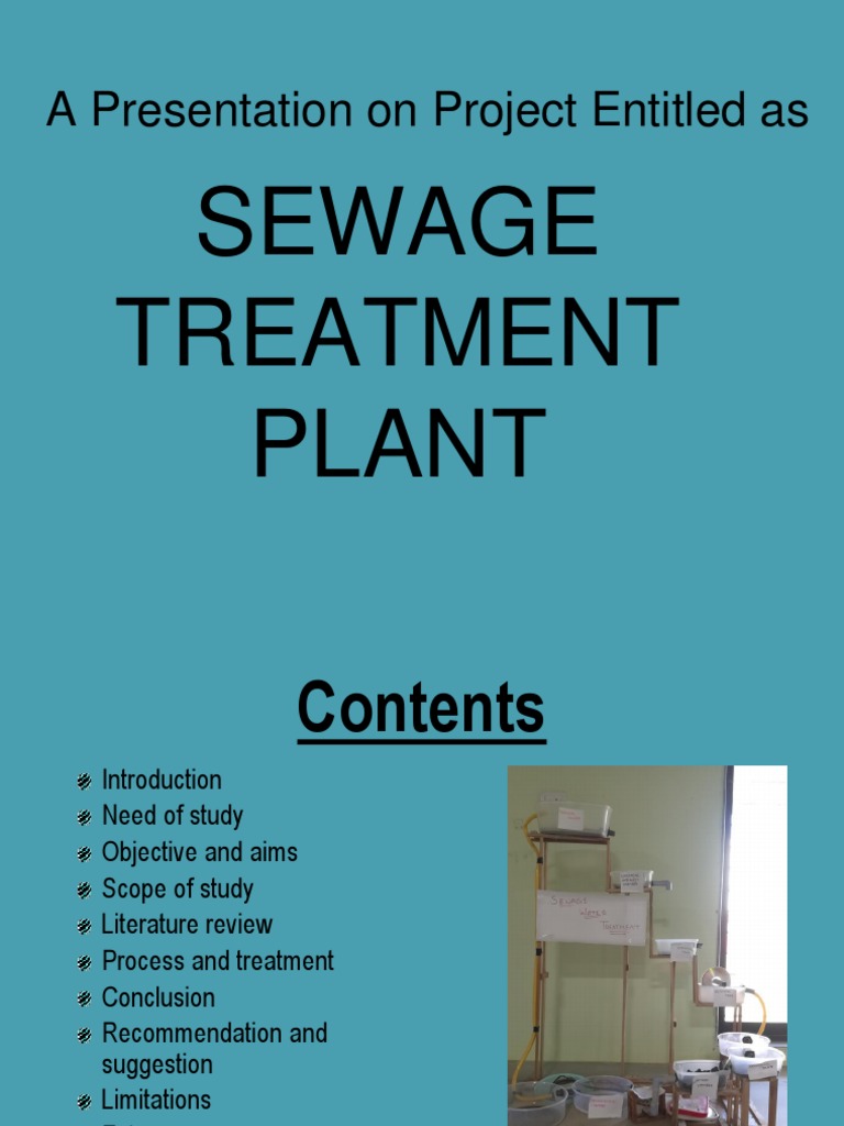 Sewage Treatment Plant Power Point | PDF | Sewage Treatment | Wastewater
