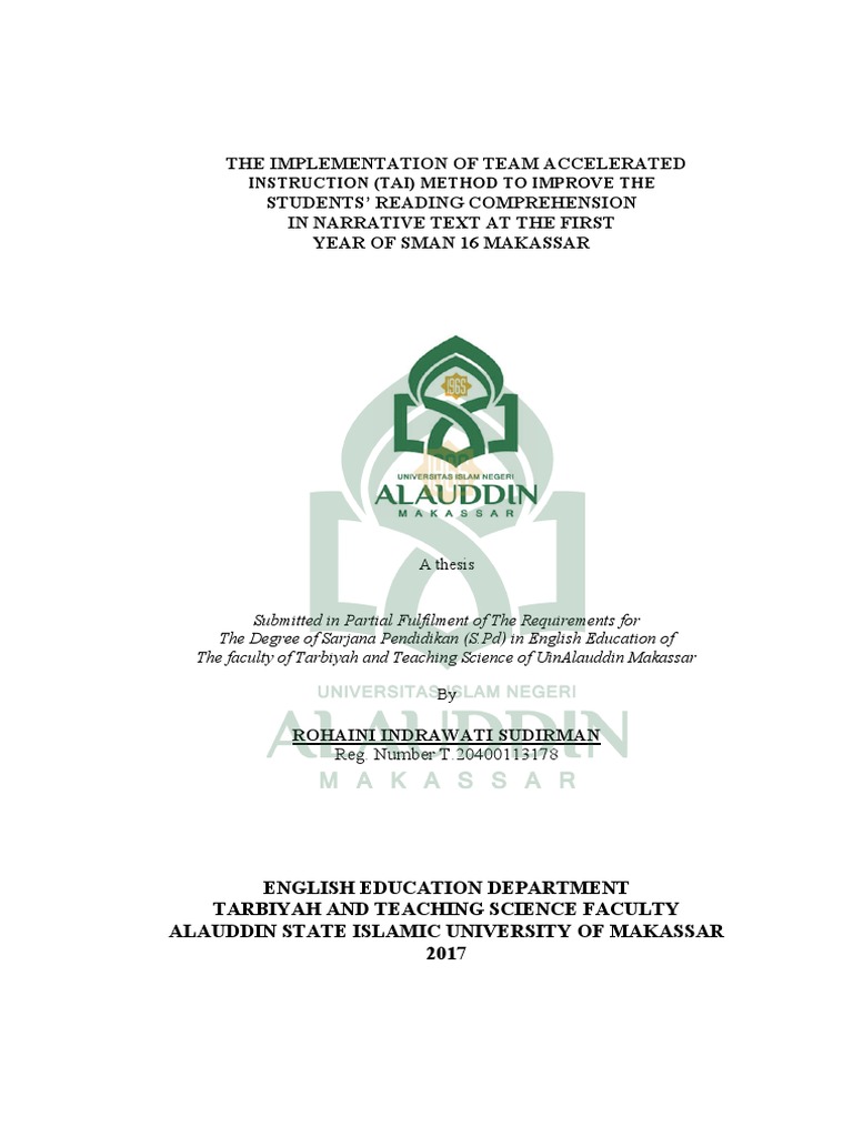 The Implementation of Team Accelerated Instruction (Tai) Method To ...