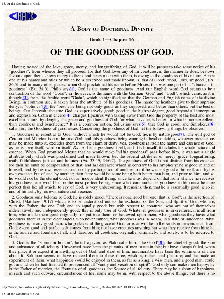 of The Goodness of God. | PDF | Good And Evil | Grace In Christianity