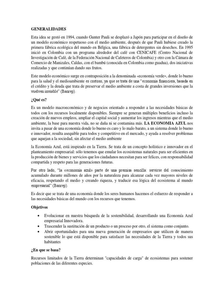 Economia Azul | PDF | Sustentabilidad | Naturaleza