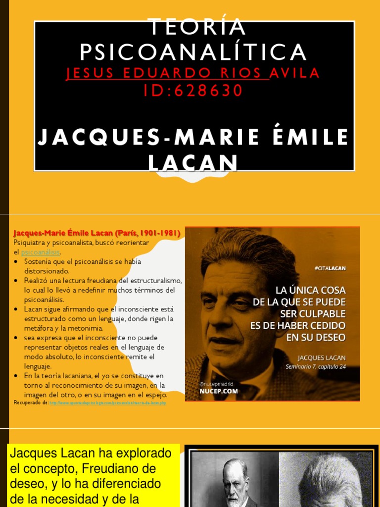 Lacan | PDF | Jacques Lacan | Psicoanálisis