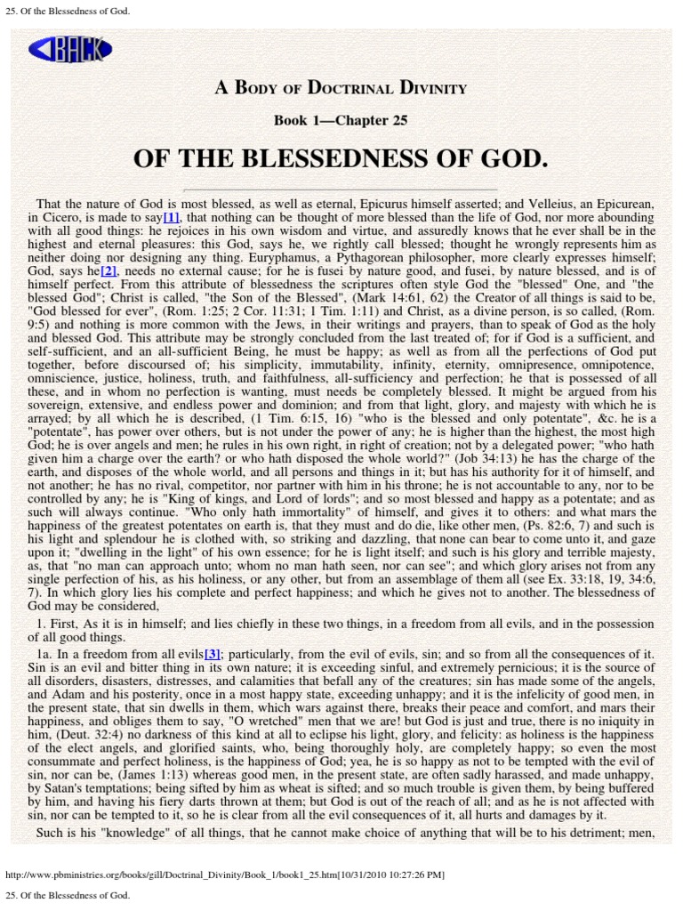 God's Blessedness Explained | PDF | Grace In Christianity | God