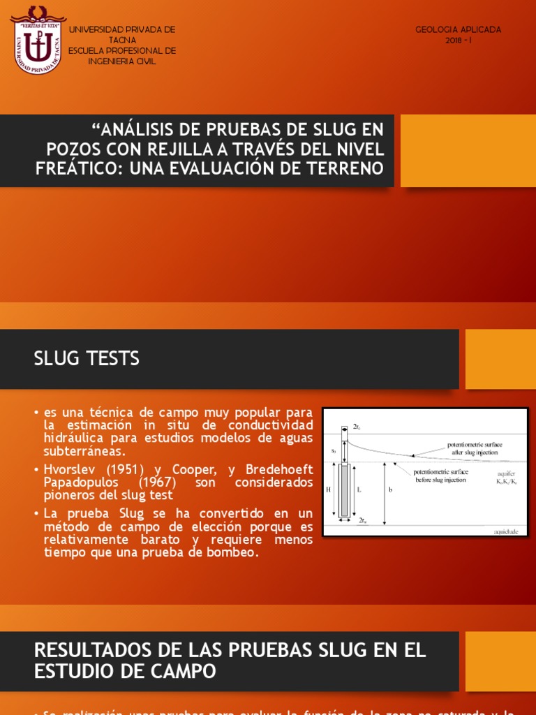 Análisis de Pruebas Slug en Pozos | PDF | Agua subterránea | Agua
