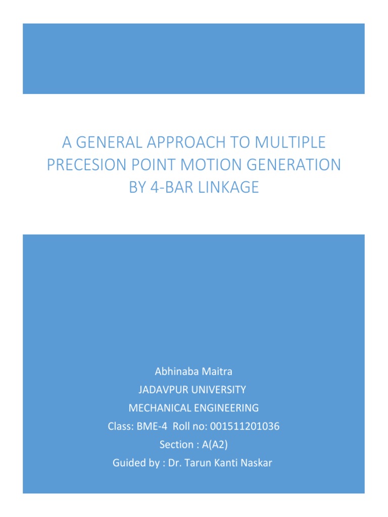 A General Approach To Multiple Precesion Point Motion Generation by 4 ...