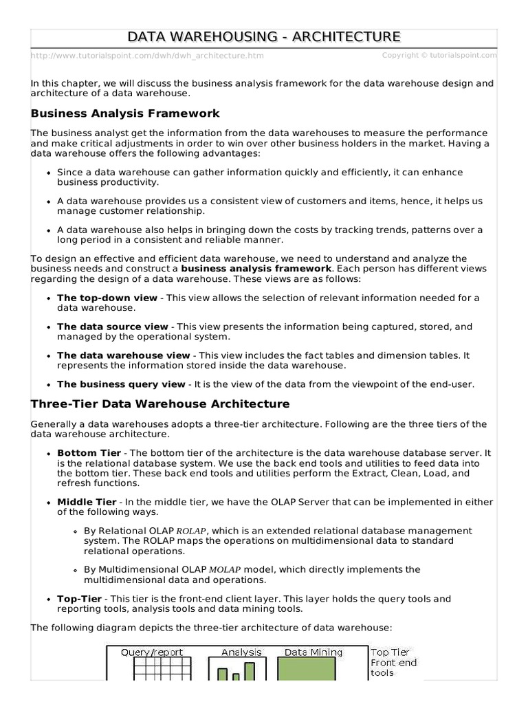 DWH Architecture | PDF | Data Warehouse | Databases