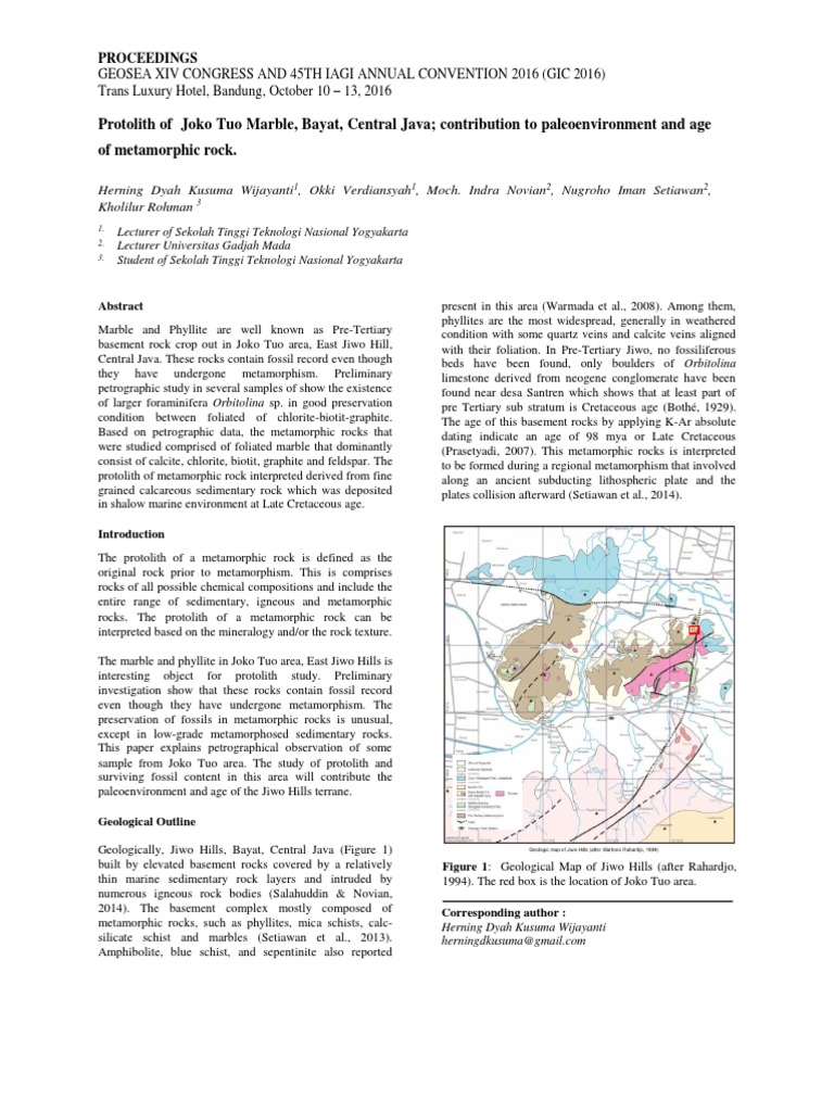 Protolith of Joko Tuo Marble Bayat Centr | PDF | Rock (Geology) | Marble