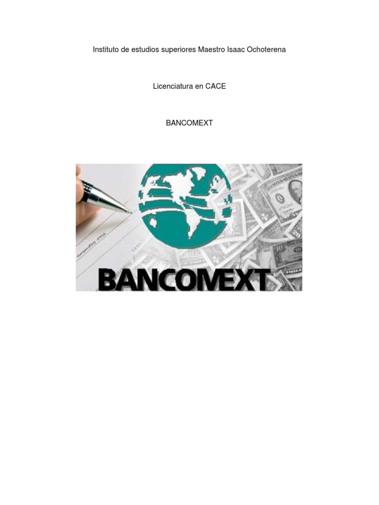 BANCOMEXT | PDF | Bancos | El comercio internacional
