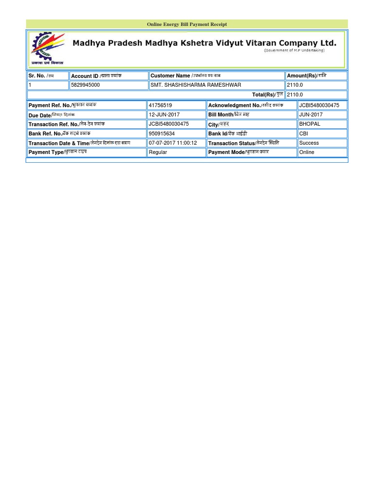 Sr. No. / Account ID / Customer Name / Amount (RS) | PDF