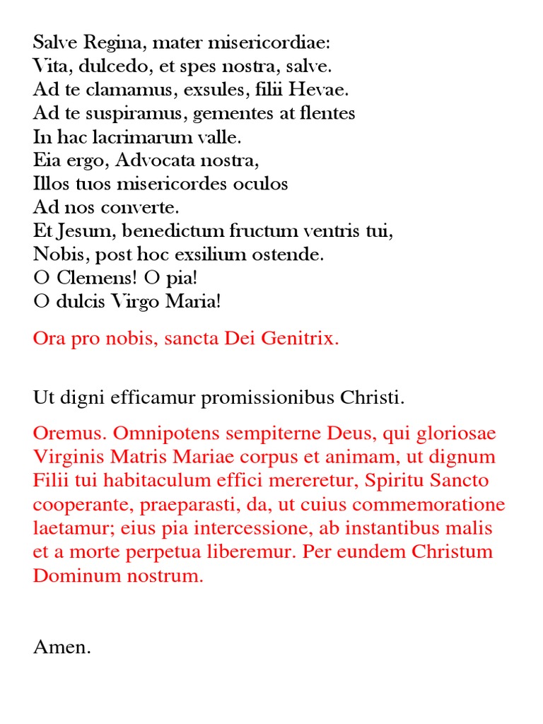 Salve Regina Lyrics | PDF