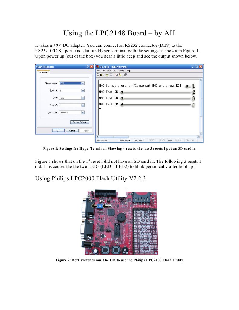 Using The LPC2148 Board | PDF | Booting | Digital Electronics