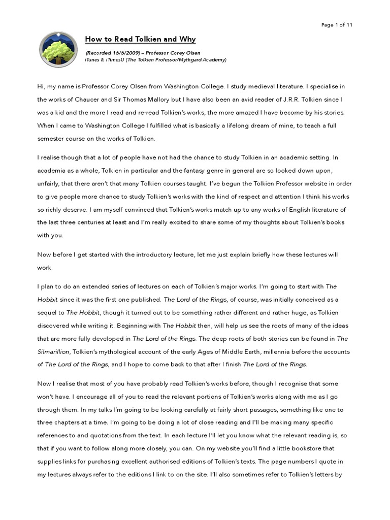 How To Read Tolkien and Why | PDF | Allegory | J. R. R. Tolkien