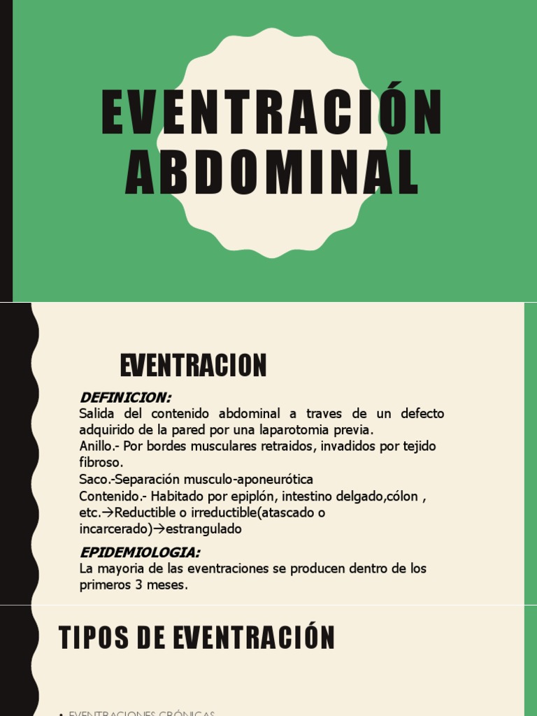 Diagnóstico y tratamiento de la eventración abdominal | PDF | Cirugía ...