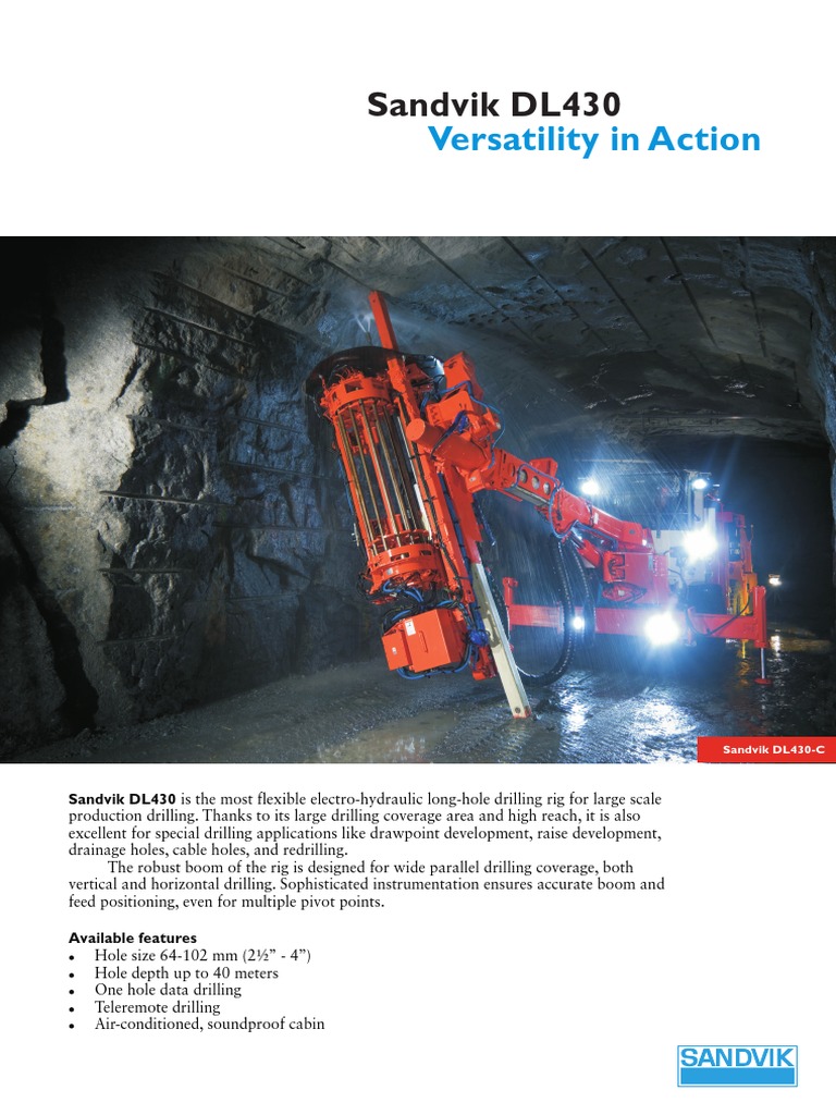Sandvik DL430 | PDF | Drilling Rig | Equipment