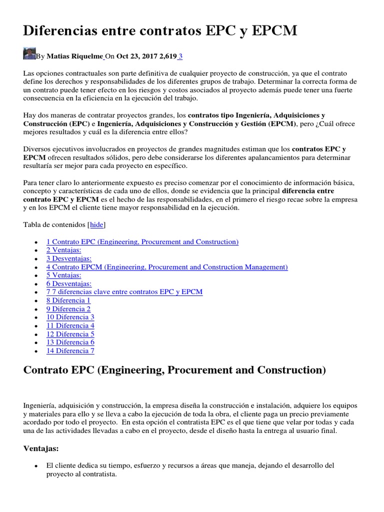 Epc y Epcm | PDF | Business | Science