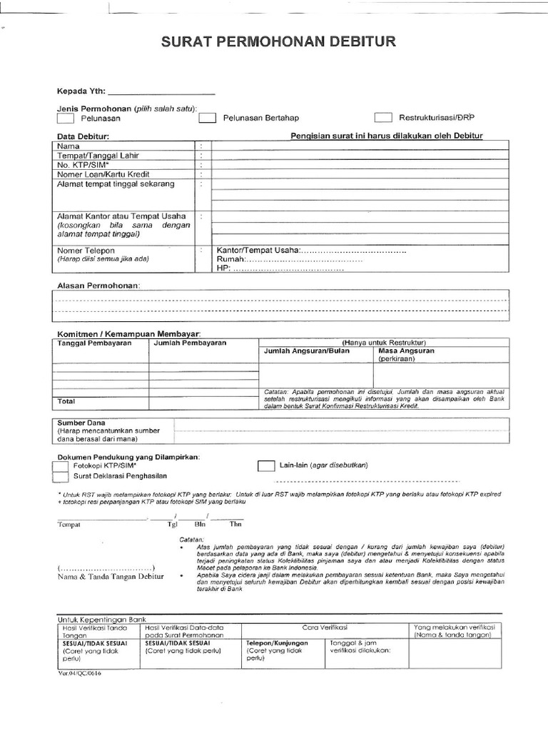 Form Permohonan | PDF