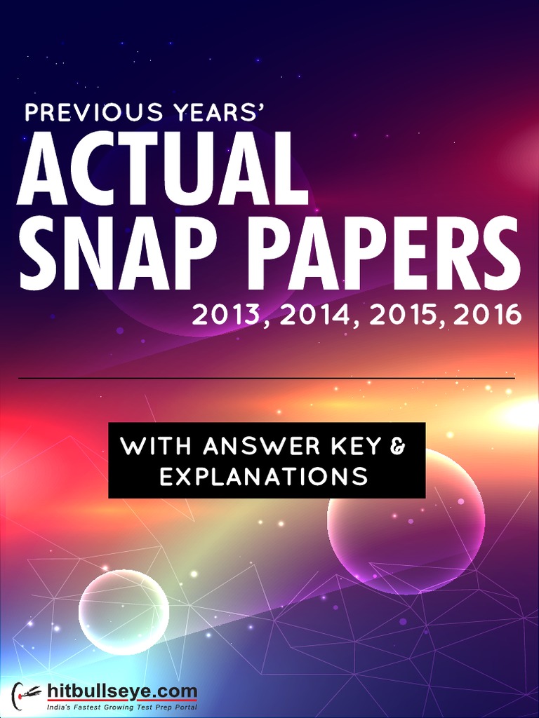 SNAP Sample Paper | Download Free PDF | Area | Speed