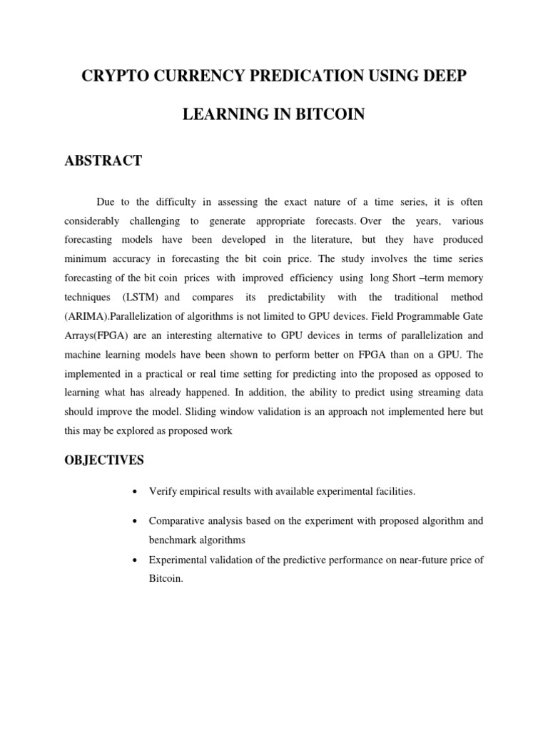 Bitcoin Price Prediction with LSTM | PDF