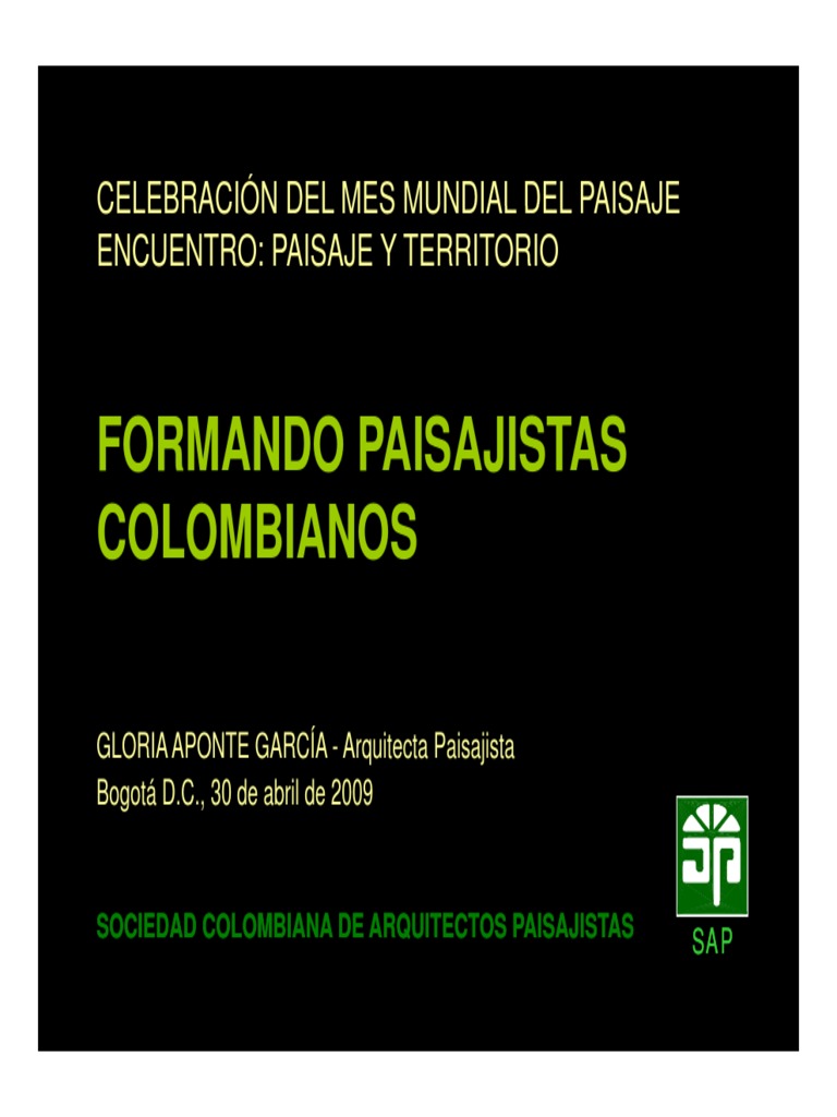 Arq - Gloria Aponte Garcia Paisajismo | PDF | Diseño