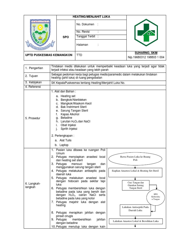 Sop Heating, Menjahit Luka Robek | PDF