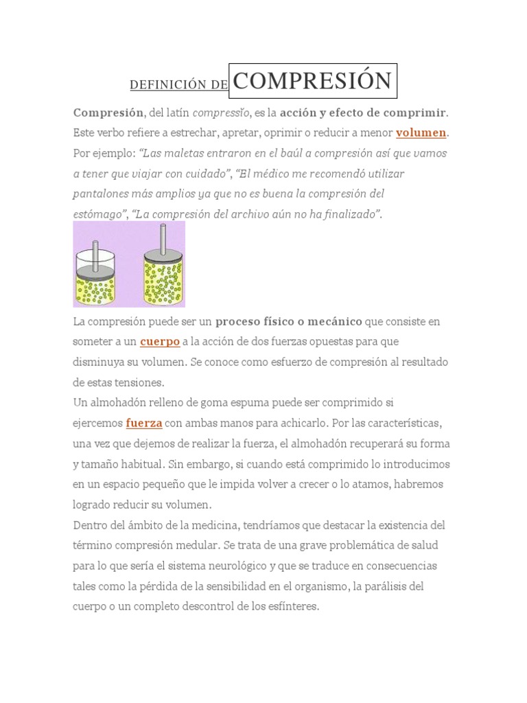 Definición y ejemplos de compresión | PDF