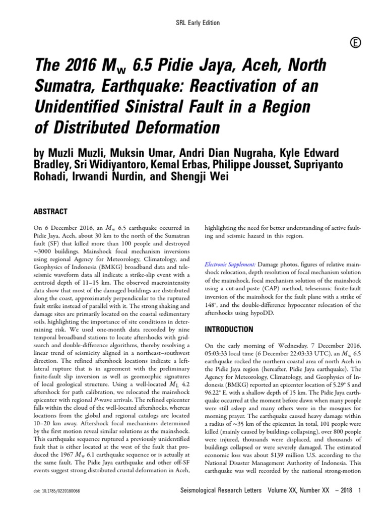 Muksin Jurnal15 | PDF | Earthquakes | Fault (Geology)