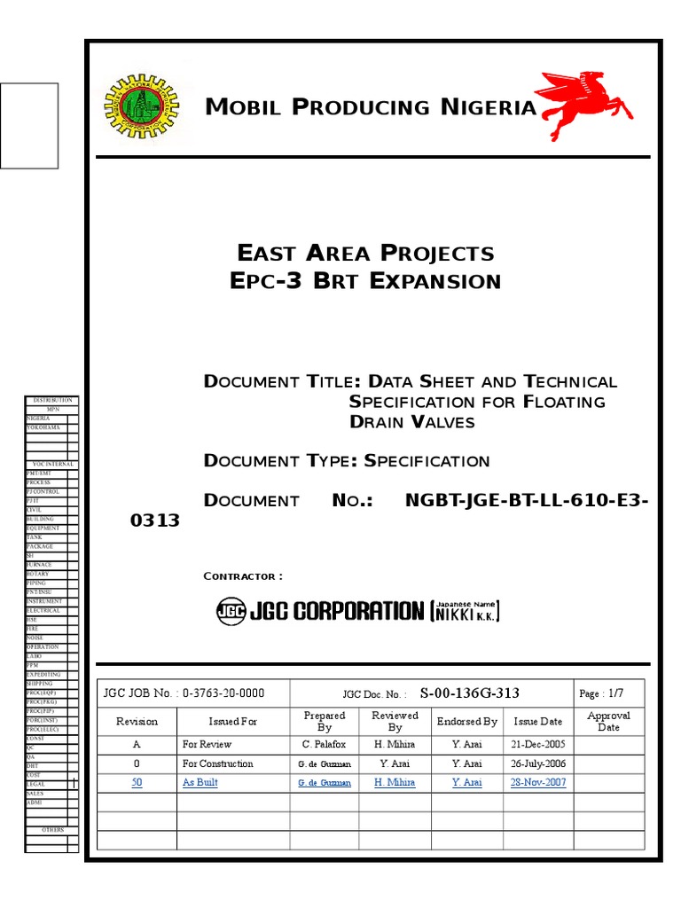 Epc3-Brt Pj. - Floating Drain Valves | PDF | Welding | Construction