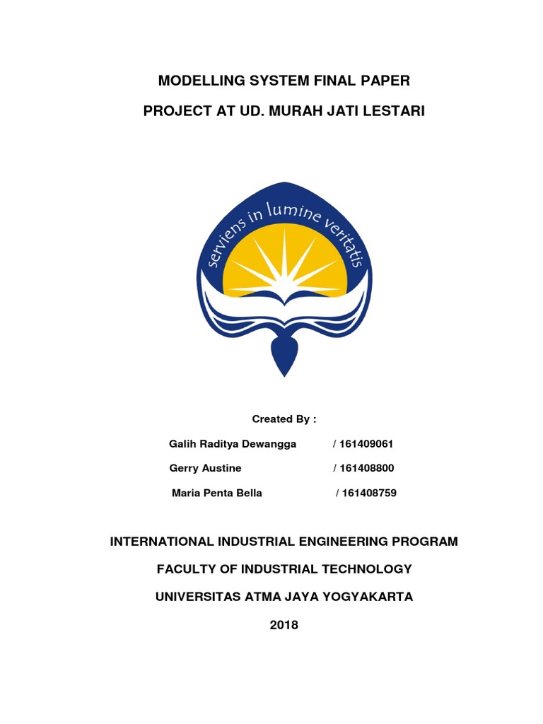 Modelling System Final Paper Project at Ud. Murah Jati Lestari | PDF ...