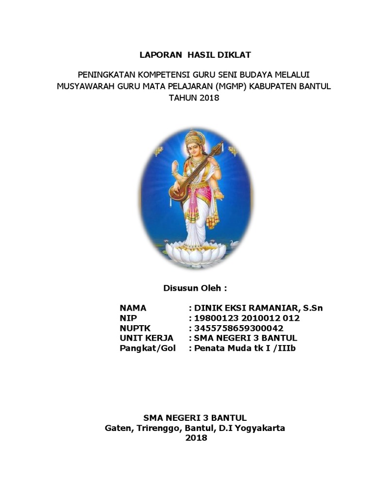 Cover Laporan Kegiatan MGMP | PDF