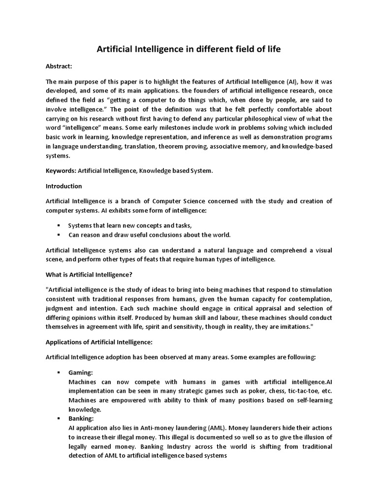 Exploring the Broad Applications and Impact of Artificial Intelligence ...