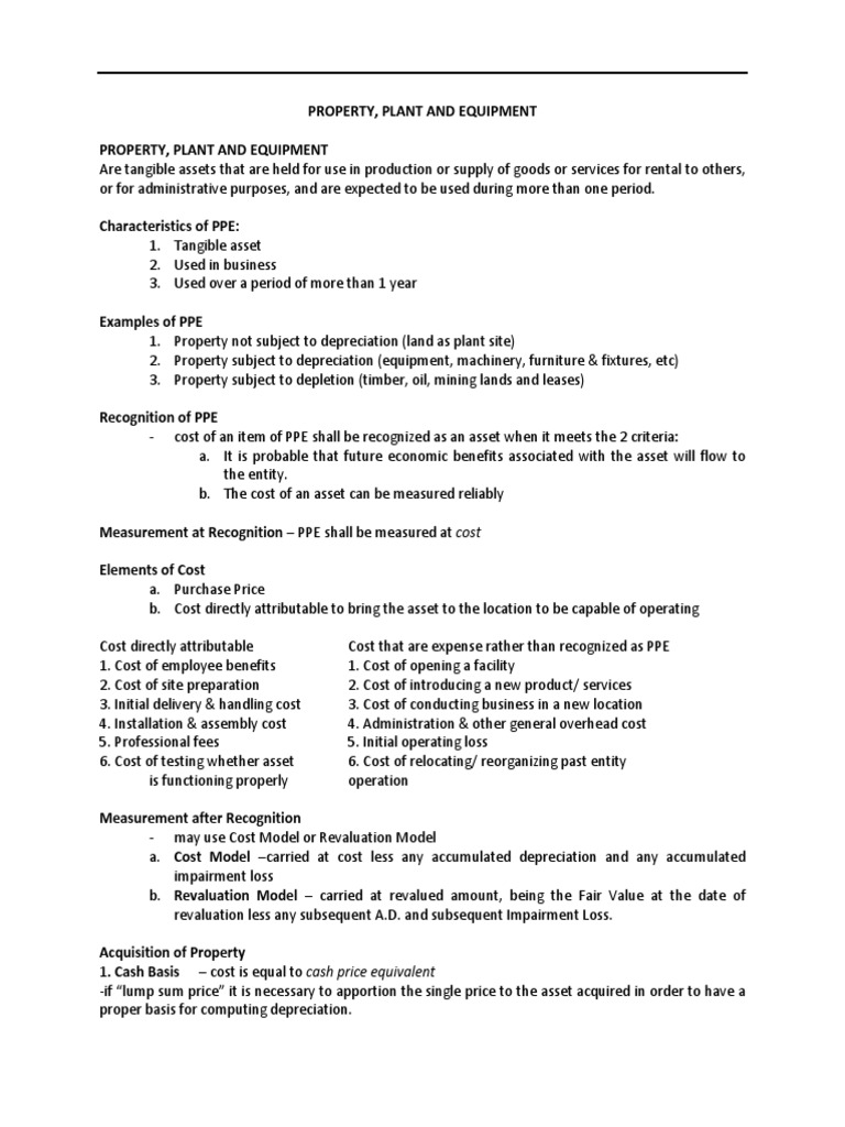 PPE Asset Accounting Guide | PDF | Fixed Asset | Expense