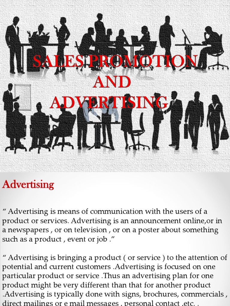 Sales Promotion and Advertising | PDF | Promotion (Marketing) | Sales