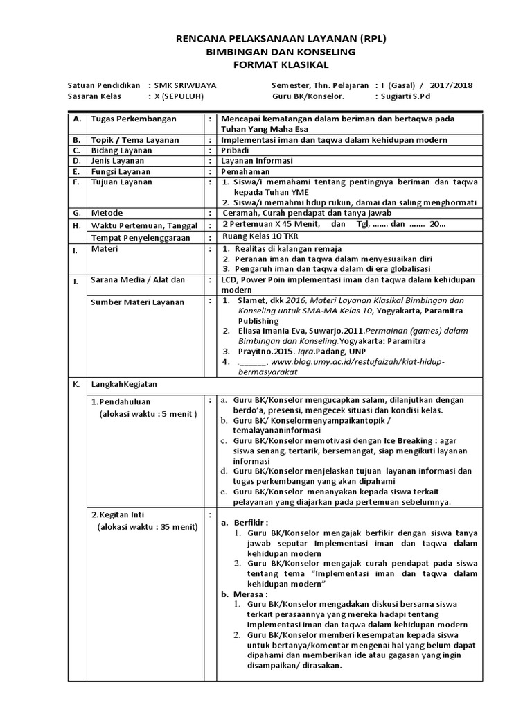RPL BK Implementasi Iman Dan Taaqwa Dalam Kehidupan Modern | PDF