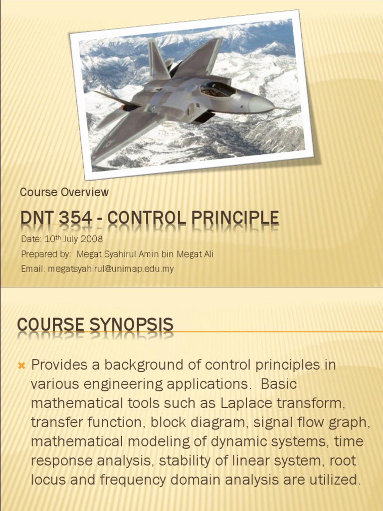 Introduction To Control Systems | PDF | Control Theory | Control System