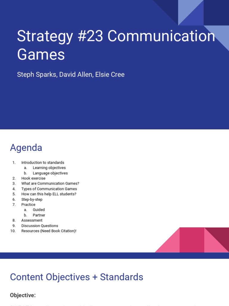 Strategy 23 Communication Games | PDF | Conversation | Communication