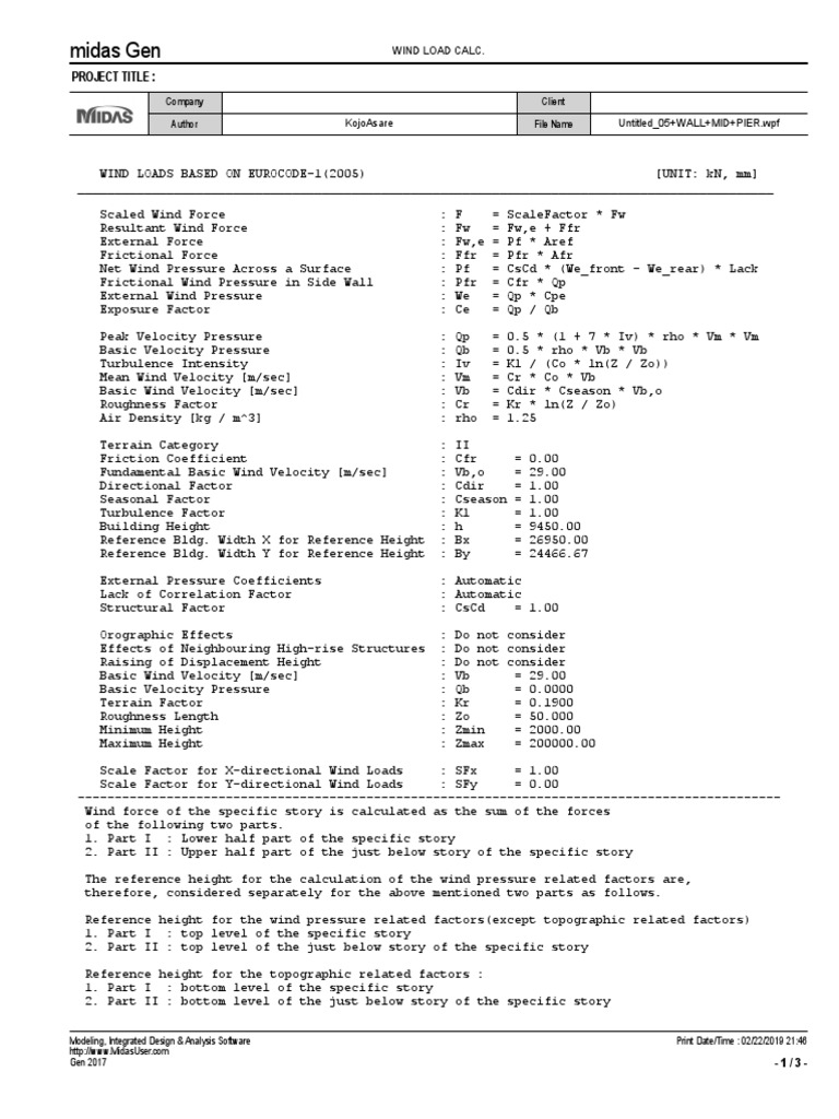 Midas Gen: Project Title | PDF | Wound | Force