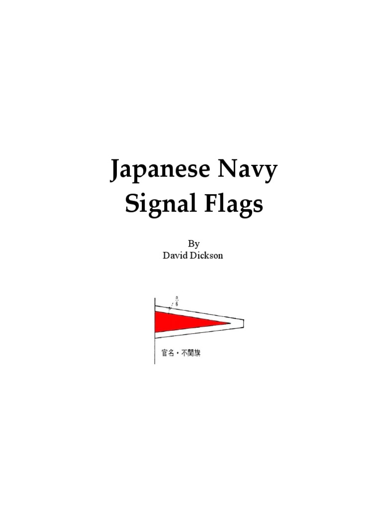 Japanese Navy Signal Flags Guide | PDF | Kanji | Imperial Japanese Navy