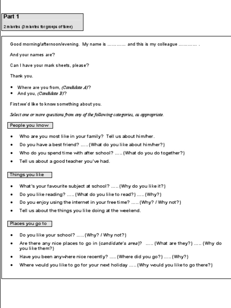Sample Paper B2 Speaking PDF | PDF | Learning | Behavior Modification