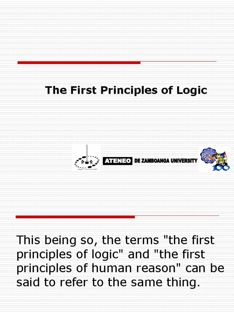First Principle of Logic | PDF