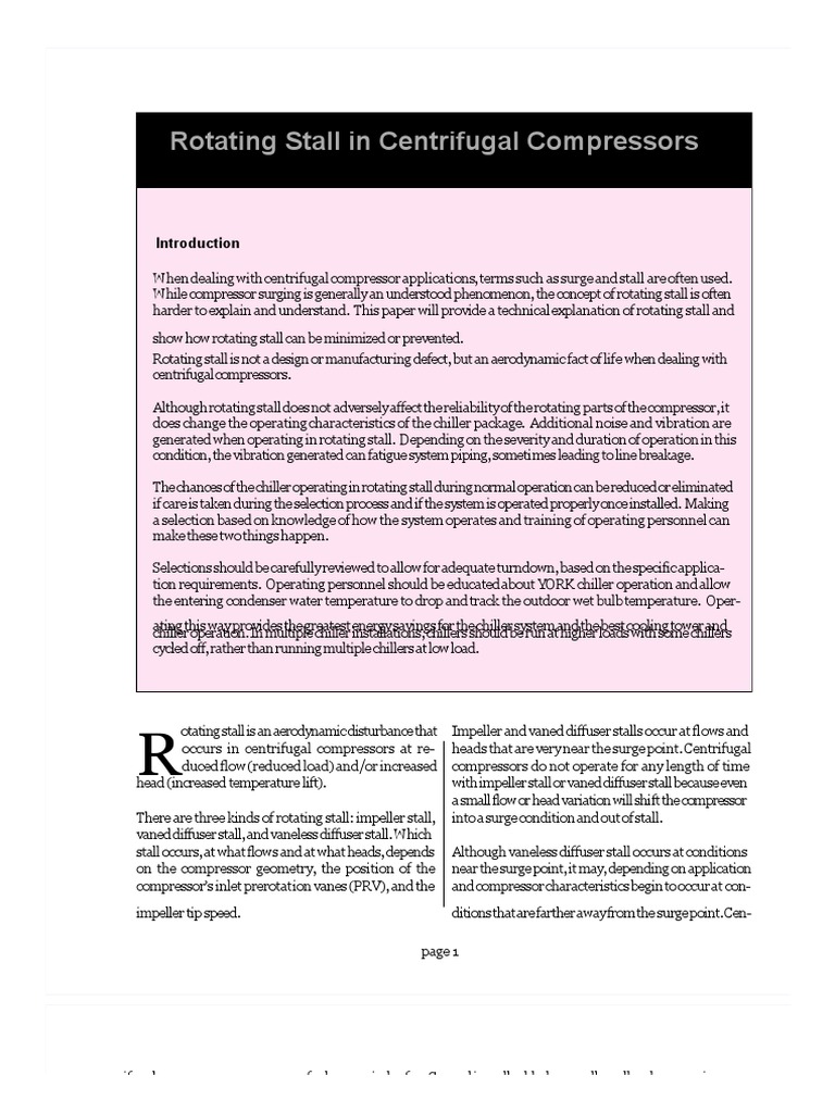 Surge and Stall | PDF | Chemical Equipment | Mechanical Engineering