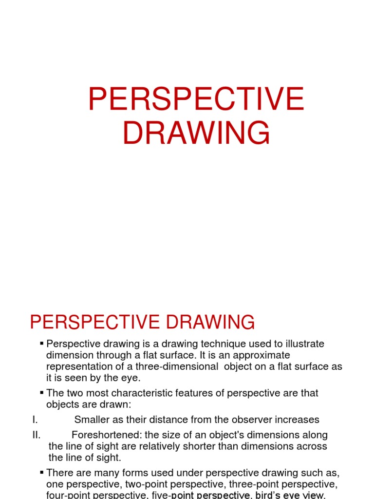 TD Perspective | PDF | Perspective (Graphical) | Geometry