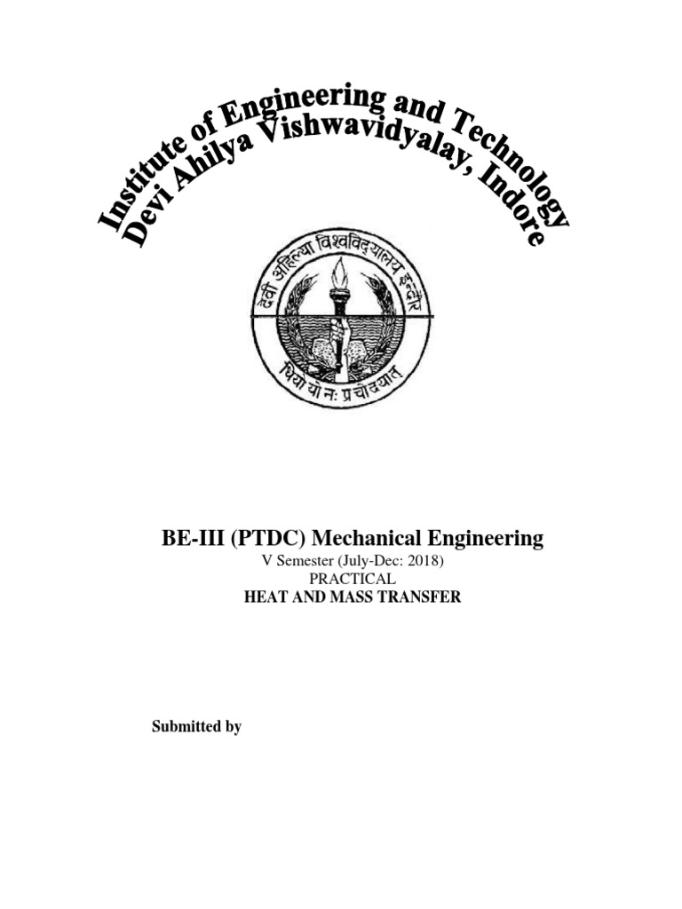 HMT DAVV Practical | PDF | Heat Transfer | Convection